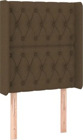 Box spring postel s matrací a LED tmavě hnědá 80x200 cm textil 3138512