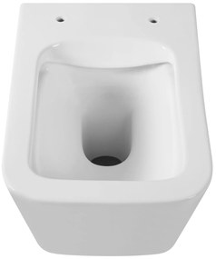 Gamma Mut, závěsná WC mísa 51x36 cm Rimless s pomalu padajícím sedadlem, bílá lesklá, GMA-MUT-202