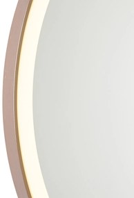 Koupelnové zrcadlo růžové zlato 70 cm včetně LED s dotykovým stmívačem - Miral