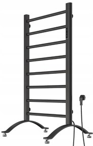 Erga Pago, elektrické topné těleso 500x800 mm s digitálním termostatem na postavení nebo na zeď, 200W, černá matná, ERG-RESA/800/500/BLACK/EL