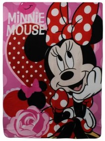 Setino - Dětská / dívčí fleecová deka Minnie Mouse - Disney - 140 x 100 cm