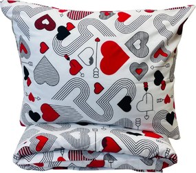 Povlečení flanelové Love dream 200x140cm+90x70cm TiaHome