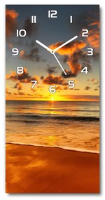 Wallmuralia Nástěnné hodiny Australská pláž 30x60 cm