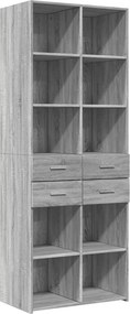Skříň highboard šedá sonoma 70 x 42,5 x 185 cm kompozitní dřevo 3281467