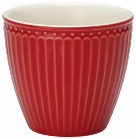 GREEN GATE Latte cup Alice Red 300 ml, červená barva, keramika 300ml