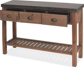 vidaXL Konzolový stolek z masivního jedlového dřeva 122 x 35 x 80 cm [245460]