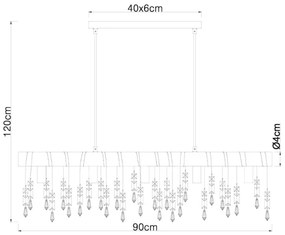 Globo 15532-5H - Lustr na lanku KIRA 5xE14/40W/230V černá/hnědá