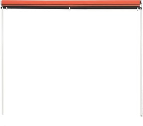 Zatahovací markýza 400 x 150 cm oranžovo-hnědá 145899