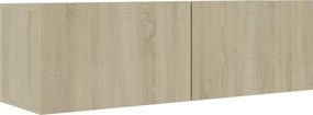 vidaXL 4dílný set TV skříněk dřevotříska [3078676] Barva: dub sonoma