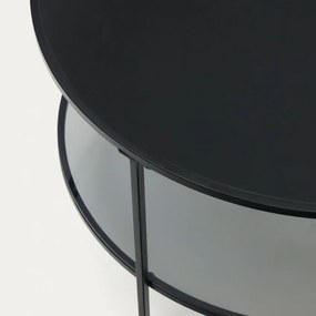 OnaDnes -20% Černý skleněný konferenční stolek Kave Home Gilda 80 cm