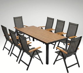 Vikio Zahradní jídelní set 190x90 pro 8 osob přírodní VZS211P8