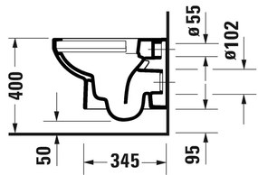 Duravit No.1 - SET Závěsné WC Compact, Rimless + sedátko se sklápěcí automatikou, bílá 45750900A1