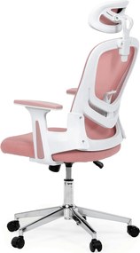 Ergonomická kancelářská židle EMILIE - růžová síťovina