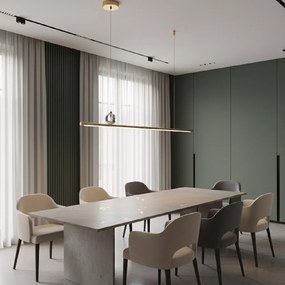 Toolight Toolight, LED stropní svítidlo 90cm, APP1778-CP, zlatá matná, OSW-04056