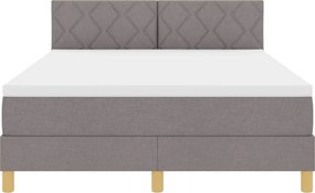 Postel s boxspringem s polštářem Taupe 140 x 190 cm textil 3338997