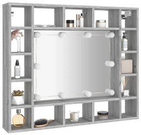 Petromila Zrcadlová skříňka s LED šedá sonoma 91 x 15 x 76,5 cm