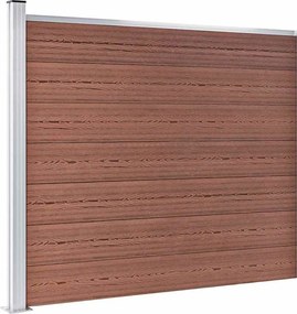 Set plotového dílce WPC 353 x 146 cm hnědý 3070451