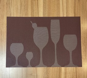 Prostírání Deluxe pod talíř food hnědá 35x45cm TiaHome