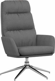 Relaxační křeslo světle šedé textil 341130