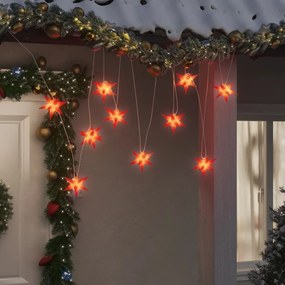 Svítící vánoční hvězdy s LED 10 ks červené 10 cm - Default Title