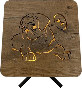 Li-Go "Mops" lampa 19x19 cm provedení povrchu: dub