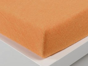 XPOSE® Froté prostěradlo Exclusive - oranžové 90x200 cm
