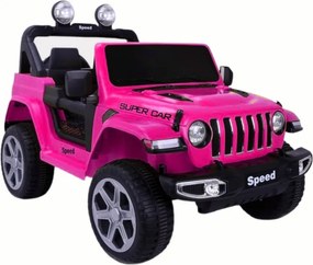 LEAN CARS Elektrické autíčko FT-938 4x4 lakované, růžové
