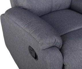 LuxuryForm DESIGN Televizní křeslo CARLOS s polohováním - šedé