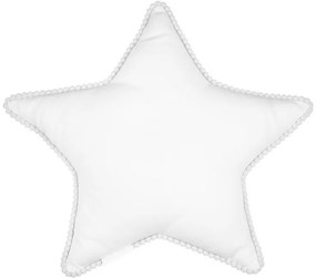 COTTON & SWEETS Polštářek Boho Hvězda, Bílá 44 cm