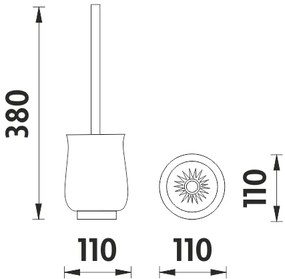 Nimco Toaletní WC kartáč 1094LA-80