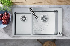Hansgrohe M71, dřezová baterie M7120-H200 s výsuvnou sprškou, 2-otvorová instalace, sBOX, chromová, 73818000