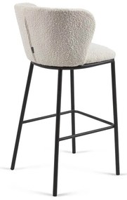 Barová židle arun 75 cm bouclé bílá MUZZA