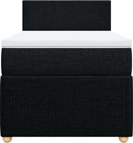 Box spring postel s matrací černá 90x200 cm textil 3287334