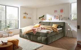 XXXLutz POSTEL BOXSPRING, 240/200 cm, zelená MID.YOU - Manželské postele - 002220054803