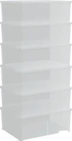 Plastové úložné boxy 6 ks 10 l stohovatelné 3189187