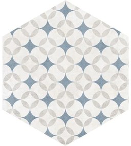EBS Alpha dlažba 25,8x29 hexagon mix azul matná 1 m2