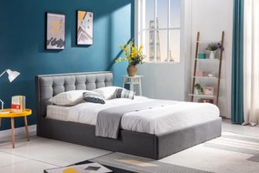 Čalouněná postel Padavan 160x200 dvoulůžko šedá