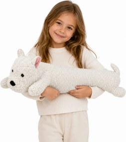 LEAN Toys Plyšový pes plemene West Highland – plyšová hračka, maskot, bílý, 60 cm