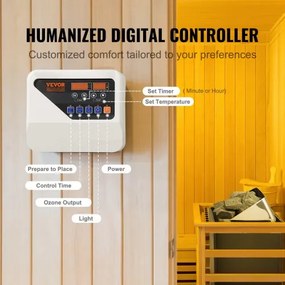 8 kW elektrický saunový topný kamna Digitální ovladač pro domácí lázně 8-12 m³