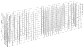 Gabionový vyvýšený záhon pozinkovaná ocel 180 x 30 x 60 cm 145634