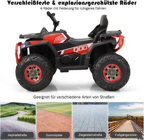 Costway 12 V elektrická dětská čtyřkolka se světlomety 4 kola dětské auto