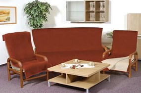 Bellatex Souprava KIRA PLUS 3+1+1 Červená,Béžová 150x200 cm, 2ks 65x150 cm