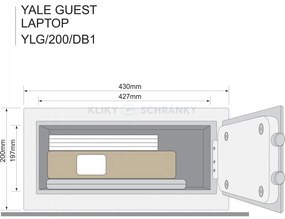 YALE GUEST laptop YLG/200/DB1 sejf