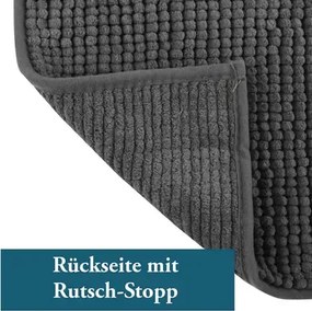 MSV CHENILLE koupelnová předložka 60 x 90 cm tmavě šedá / mikrovlákno