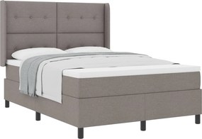 Postel s boxspringem s polštářem Taupe 190 x 140 cm textil 3341641