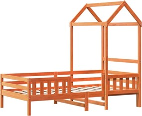 Rám postele se střechou voskově hnědý 75x190 cm masiv borovice 3282170