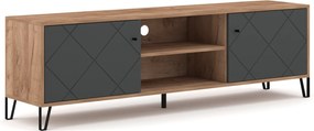 TV stolek Bilbao 183 cm dub Craft Tobacco/grafit