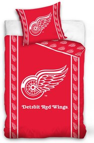 TipTrade s.r.o. Hokejové povlečení NHL Detroit Red Wings Stripes 140x200 + 70x90