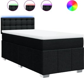 Box spring postel s matrací černá 80 x 200 cm textil 3289211