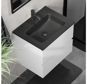 BATH DELUXE Koupelnová skříňka s umyvadlem CONOR 61 cm bílá/černá BT0098+BT0126